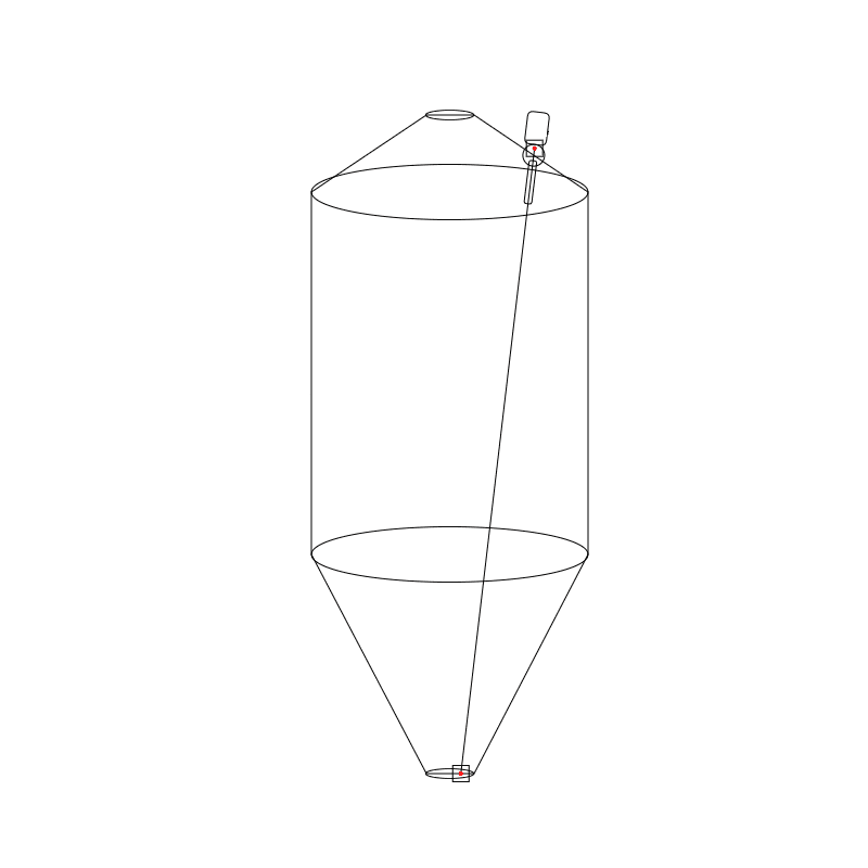 Sensor for the management and control of solid materials from silos and ...